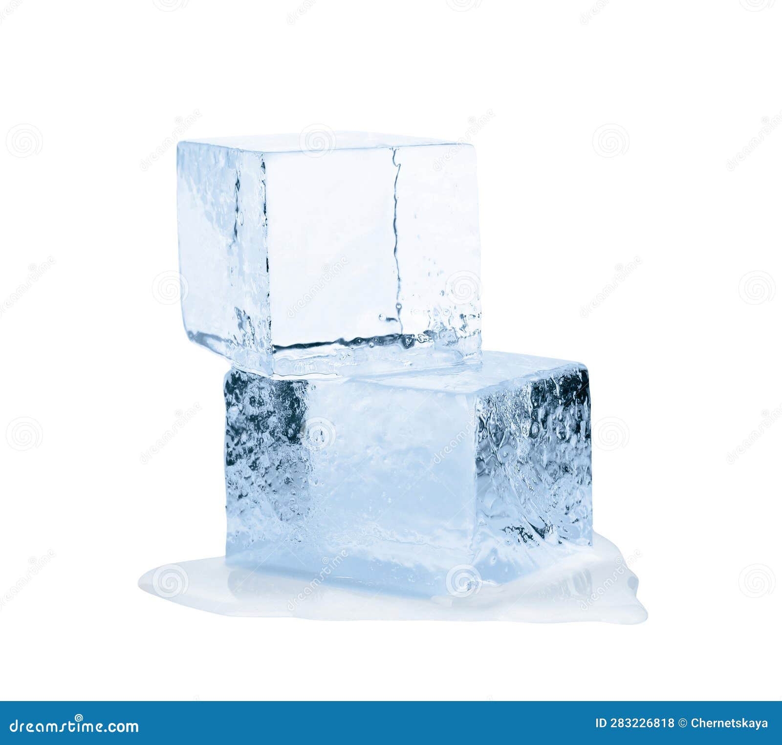 Crystal Clear Ice Cubes Isolated on White Stock Photo - Image of object ...