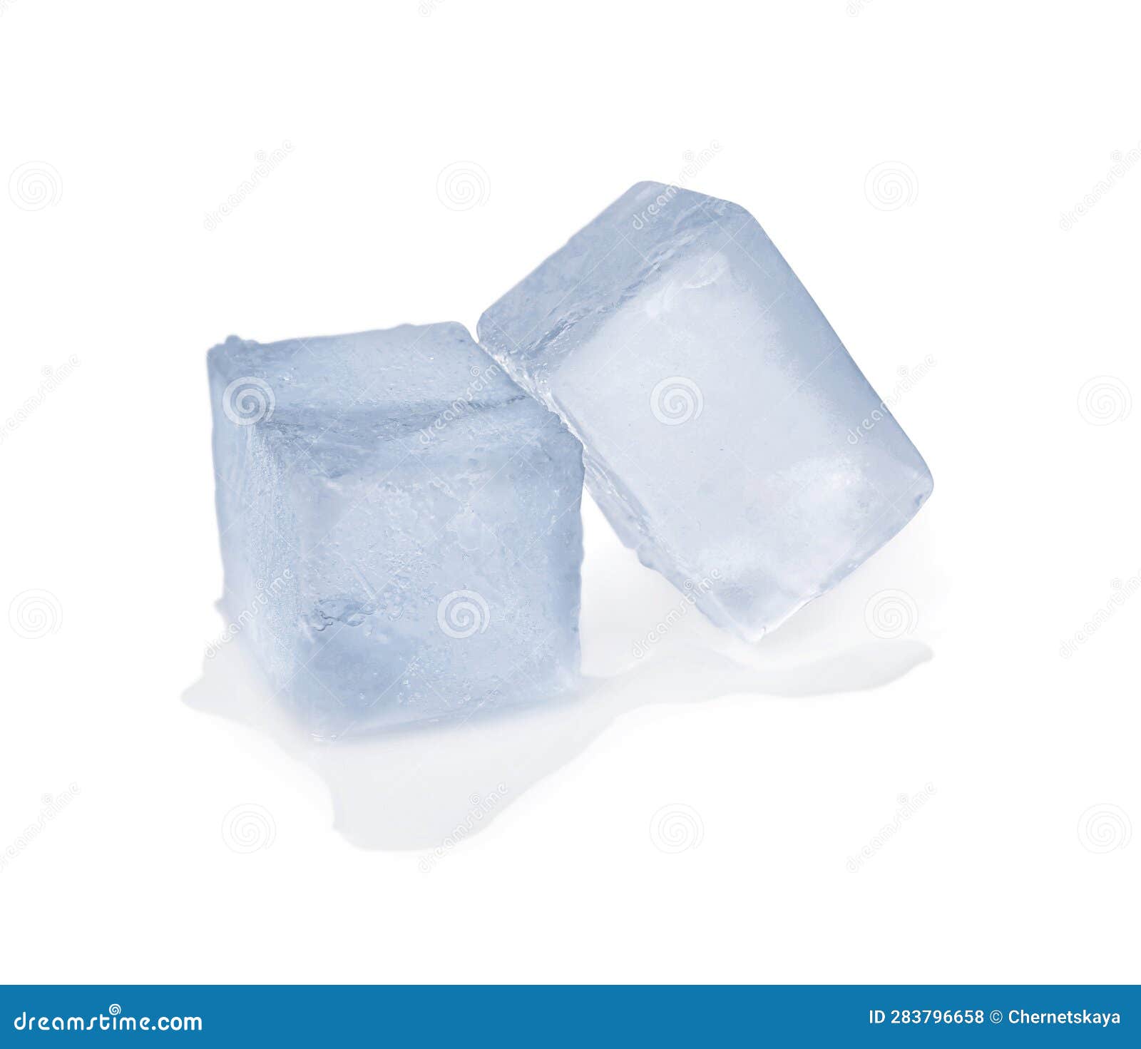 Crystal Clear Ice Cubes Isolated on White Stock Photo - Image of cubes ...