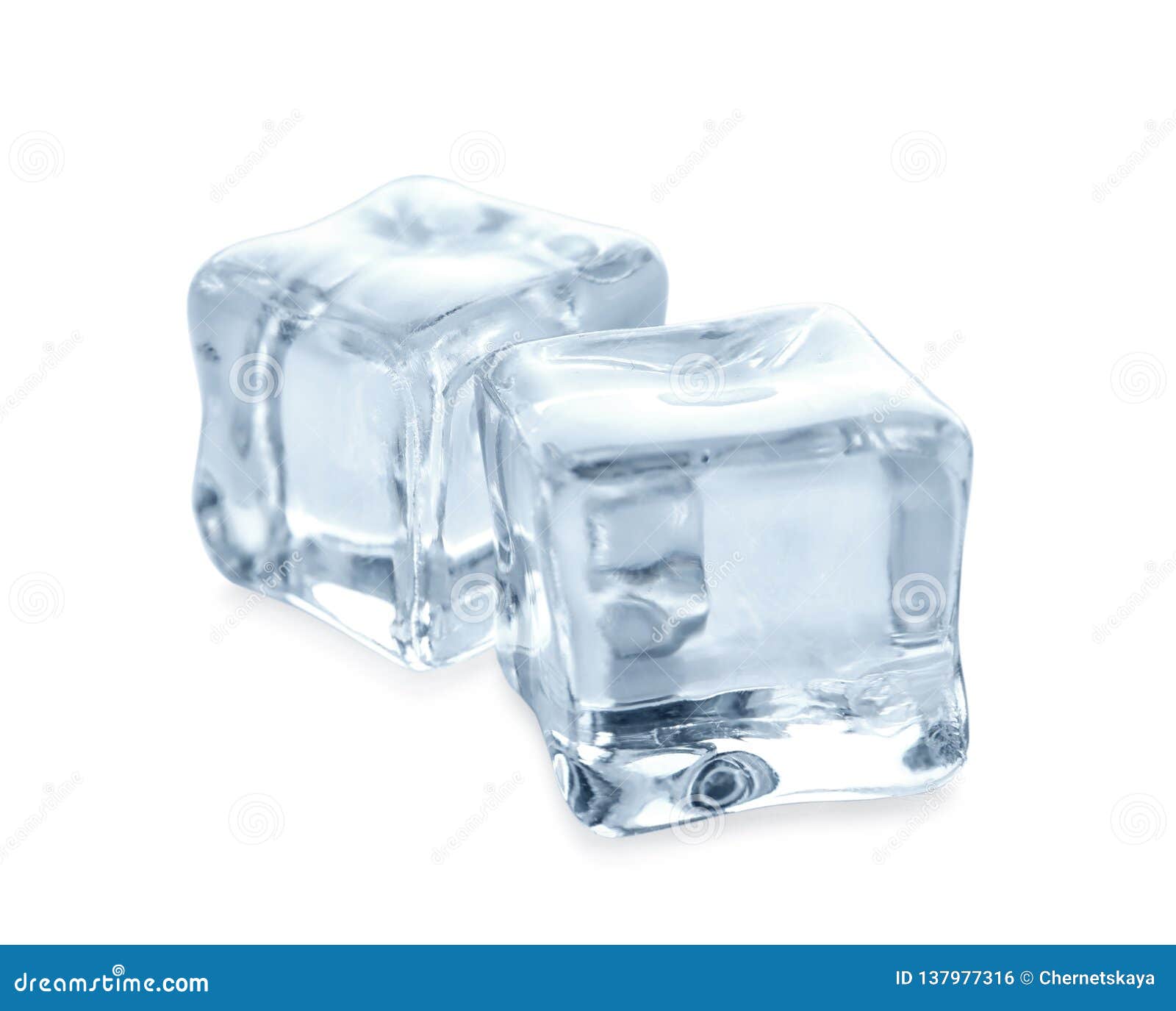 Crystal Clear Ice Cubes Isolated on White Stock Photo - Image of ...