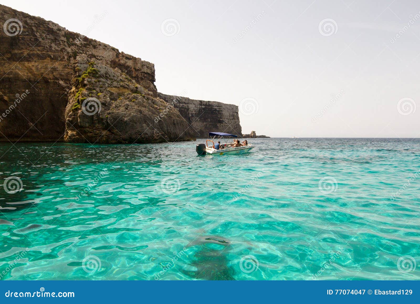 Crystal Clear Lagoon on Comino Island, Malta Editorial Photography ...