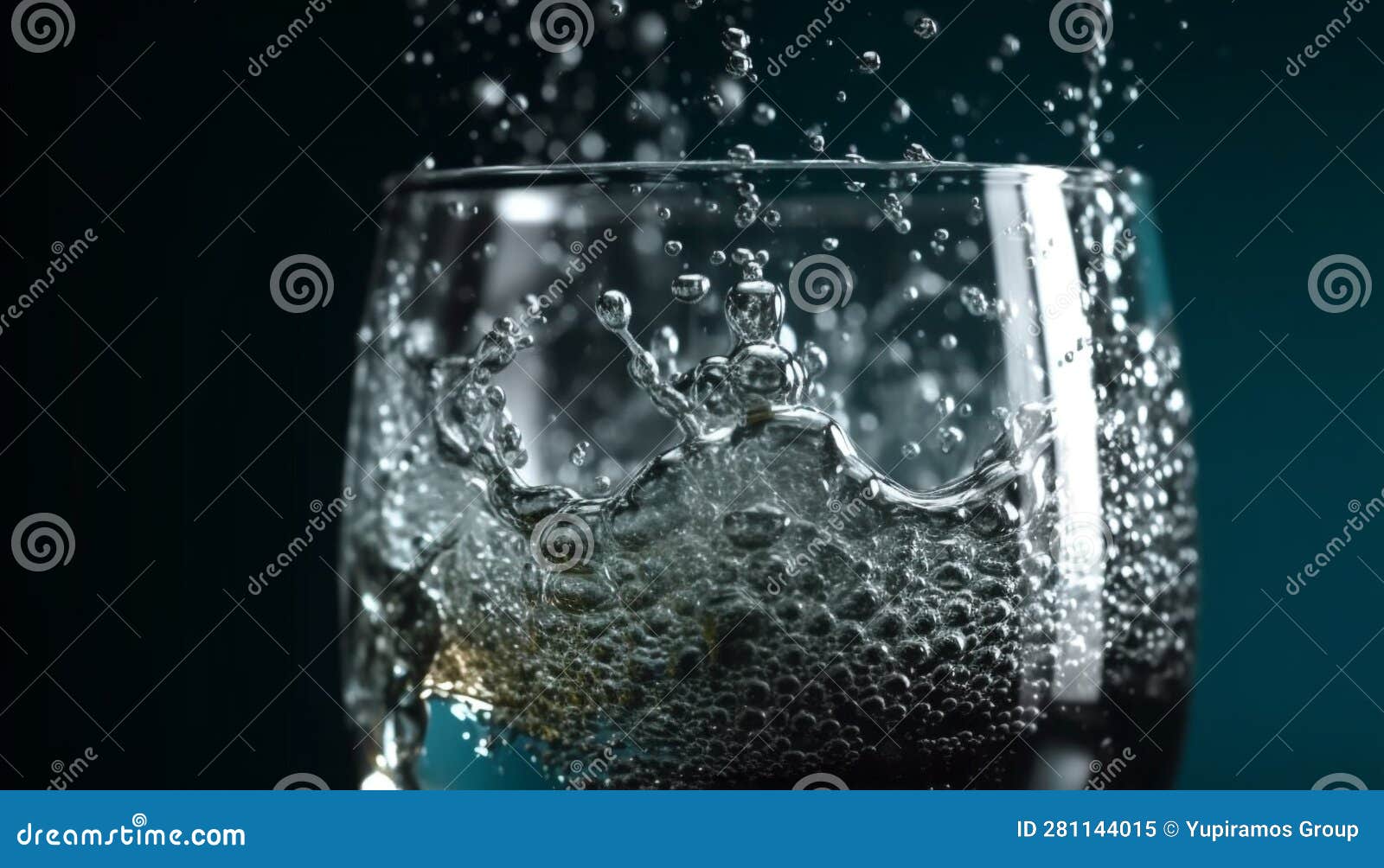 Crystal Clear Liquid in Glass Bottle Reflects Nature Purity Generated ...