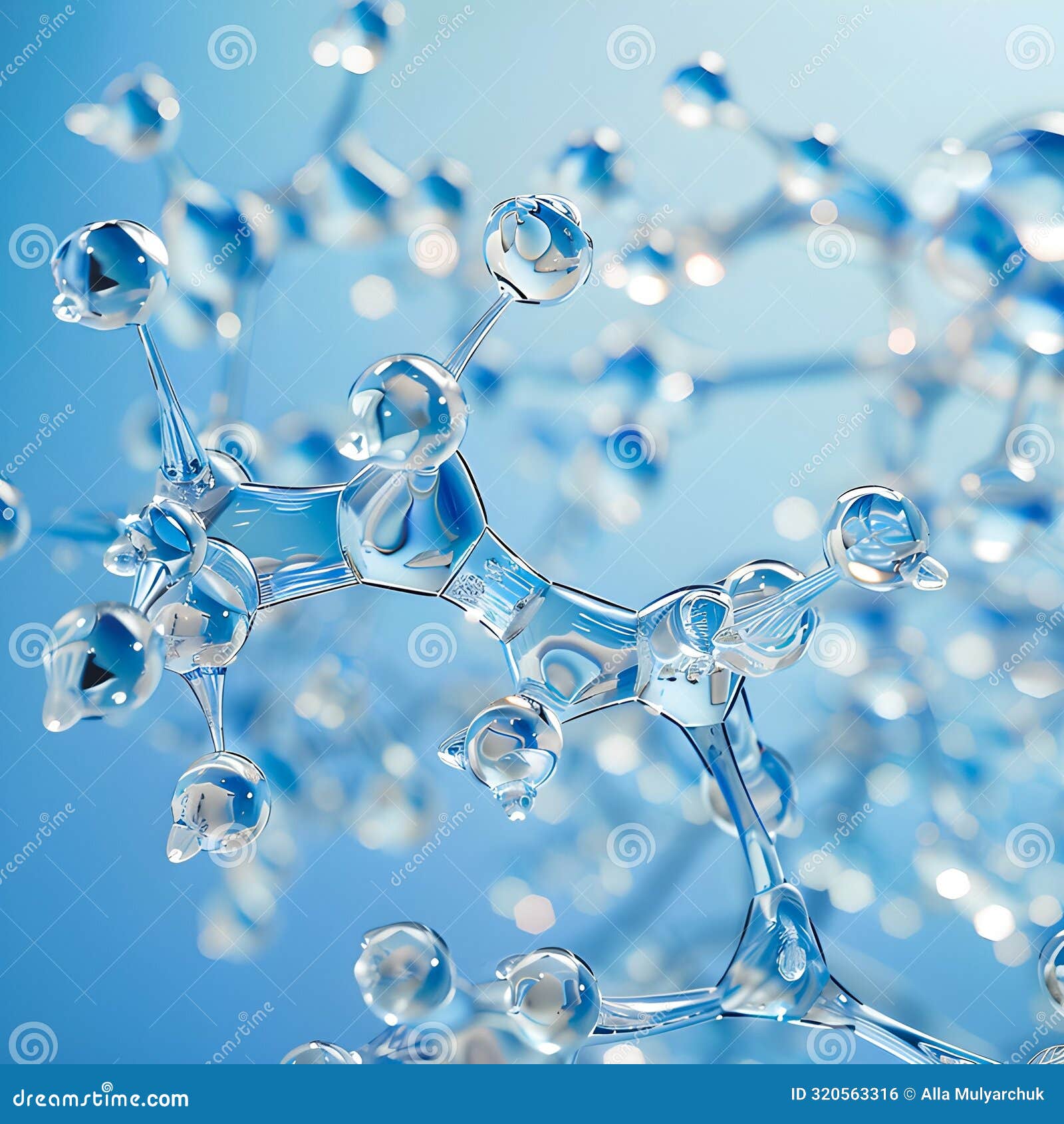 Crystal Clear Molecular Structure Stock Illustration - Illustration of ...