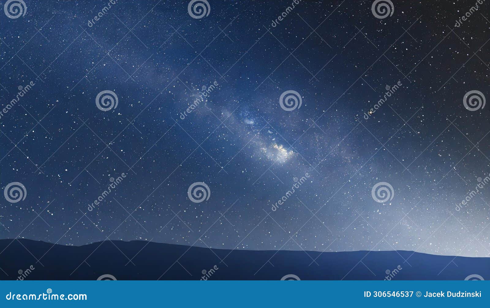 Crystal-clear Night Sky Filled with Stars Stock Illustration ...