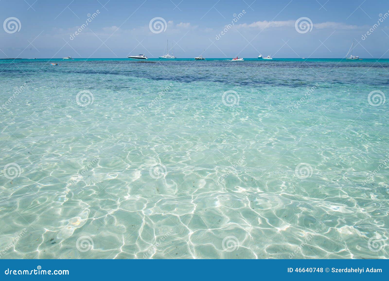 Crystal clear sea water stock photo. Image of reflection - 46640748