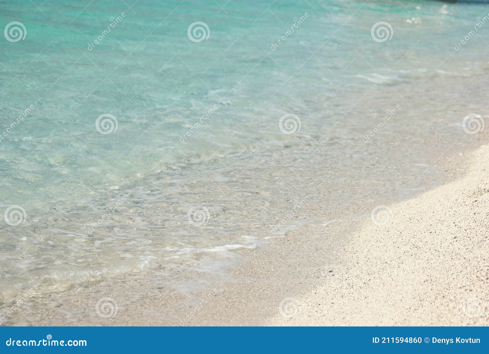 Crystal Clear Sea Water on Sandy Beach. Stock Photo - Image of ocean ...