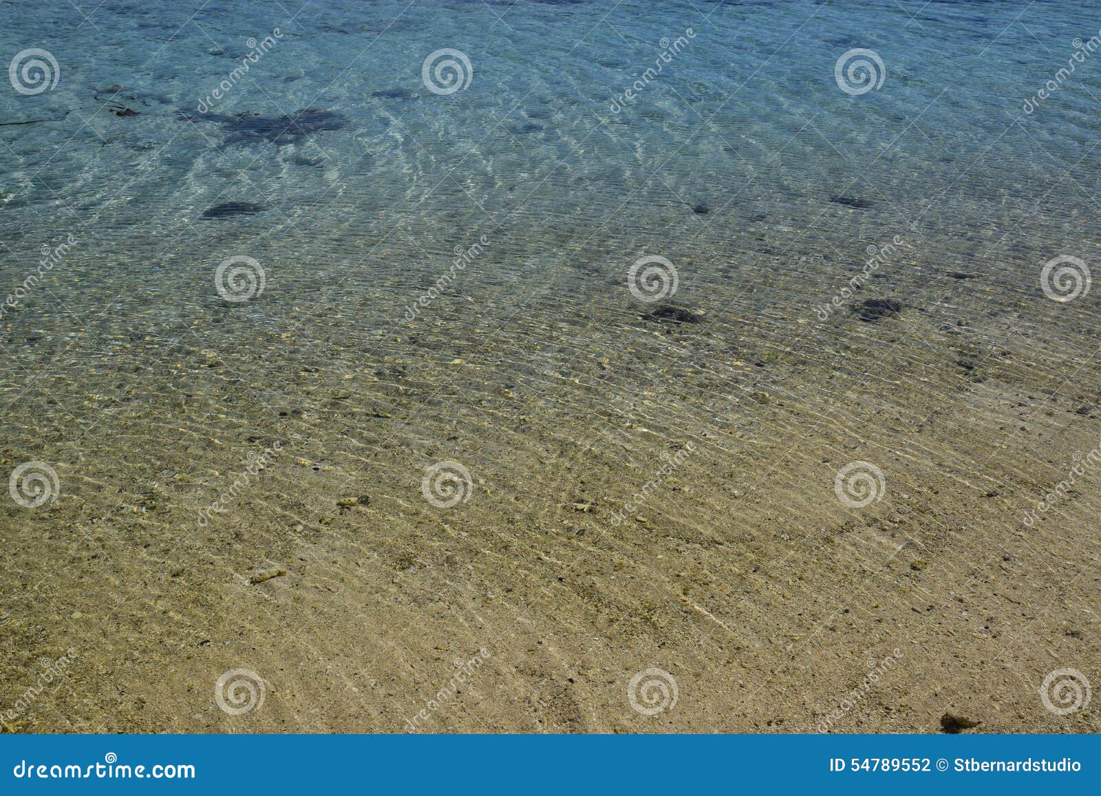 Crystal Clear Sea Water of Shallow and Deeper Depth with Ripple Stock ...