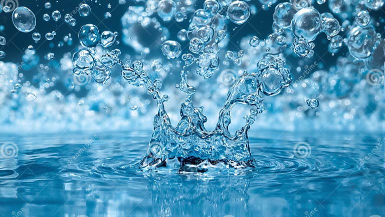 Crystal Clear Spring Bubbling with Mesmerizing Air Bubbles Stock ...