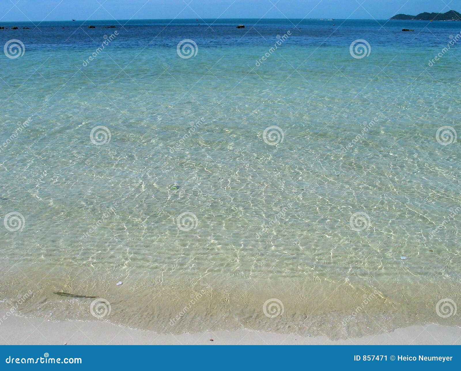 Crystal Clear Tropical Blue Beach... Stock Image - Image of chaweng ...