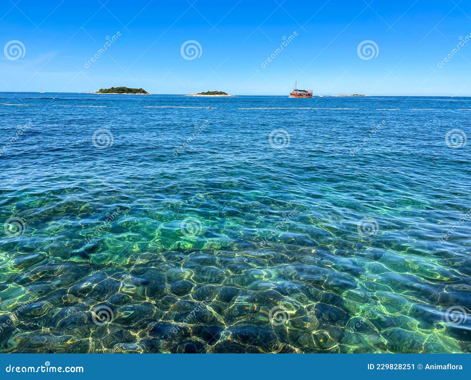Crystal Clear Water on the Beach on the Adriatic Stock Image - Image of ...