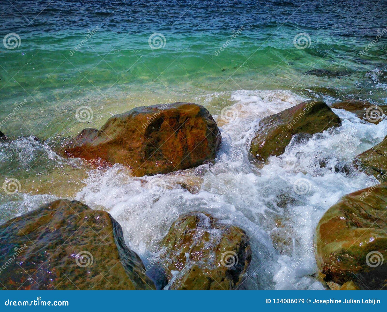 Beautiful Wave Breaks To the Shore and it Called Swash Stock Image ...