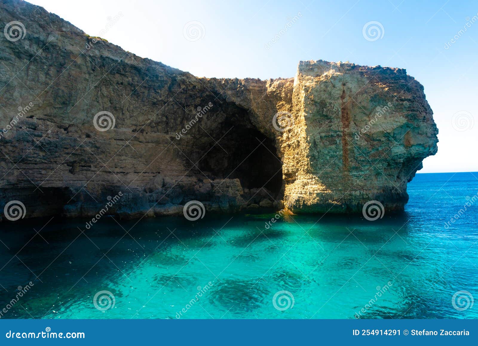 Crystal Clear Water Under the Cliffs of Malta Stock Image - Image of ...