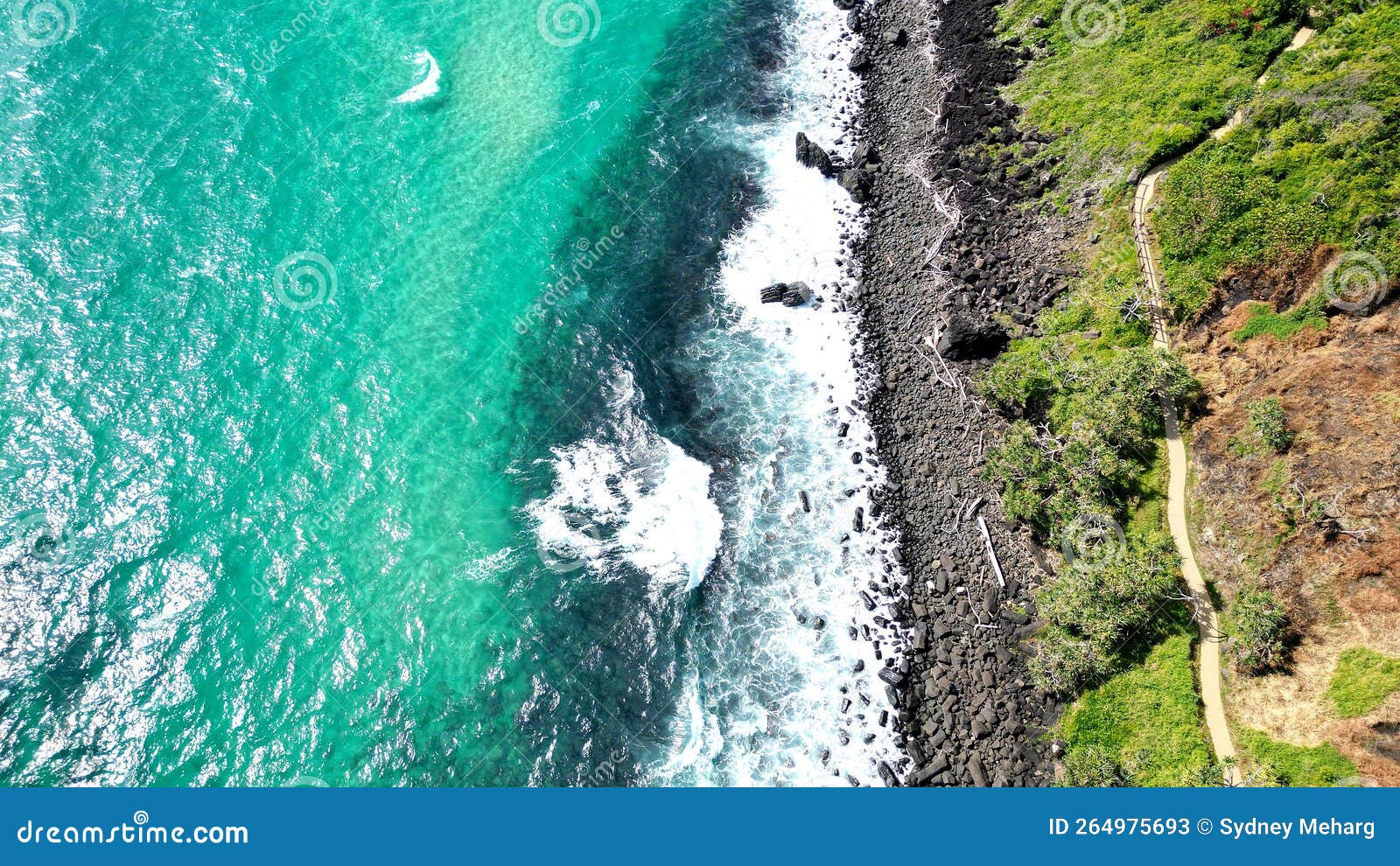 Crystal Clear Water with the Waves Hitting the Rocks Stock Image ...