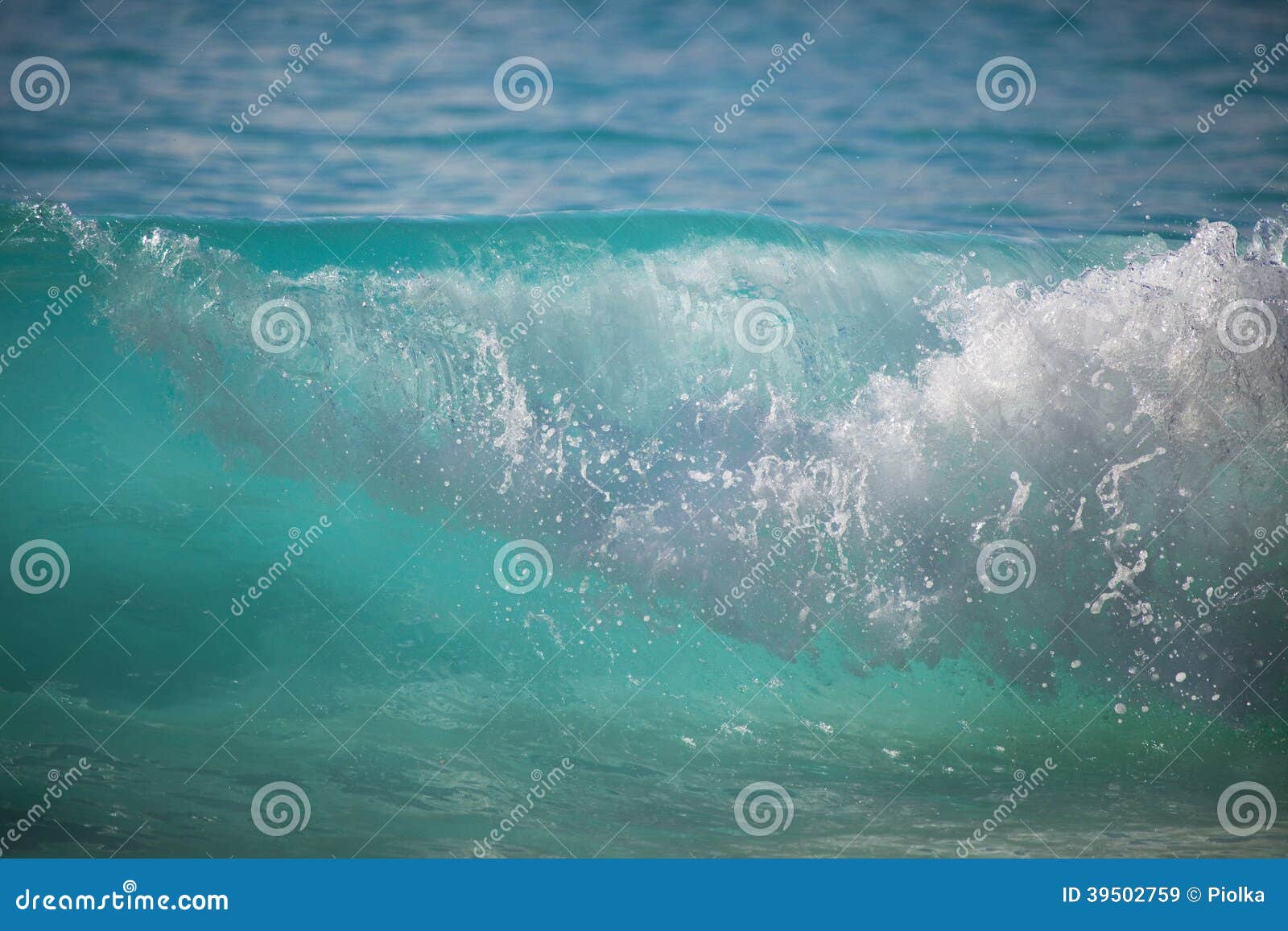 Crystal Clear Wave at the Beach Stock Image - Image of idyllic, holiday ...