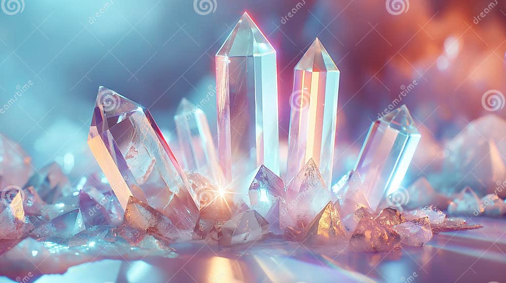 Crystal Cluster, Capturing the Iridescent Play of Light Across Its ...