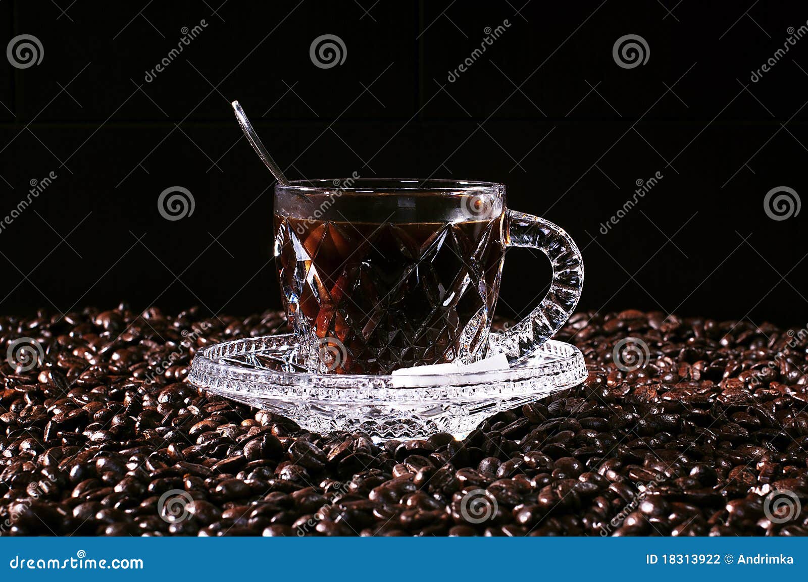 Crystal coffee cup stock photo. Image of heat, flavor - 18313922