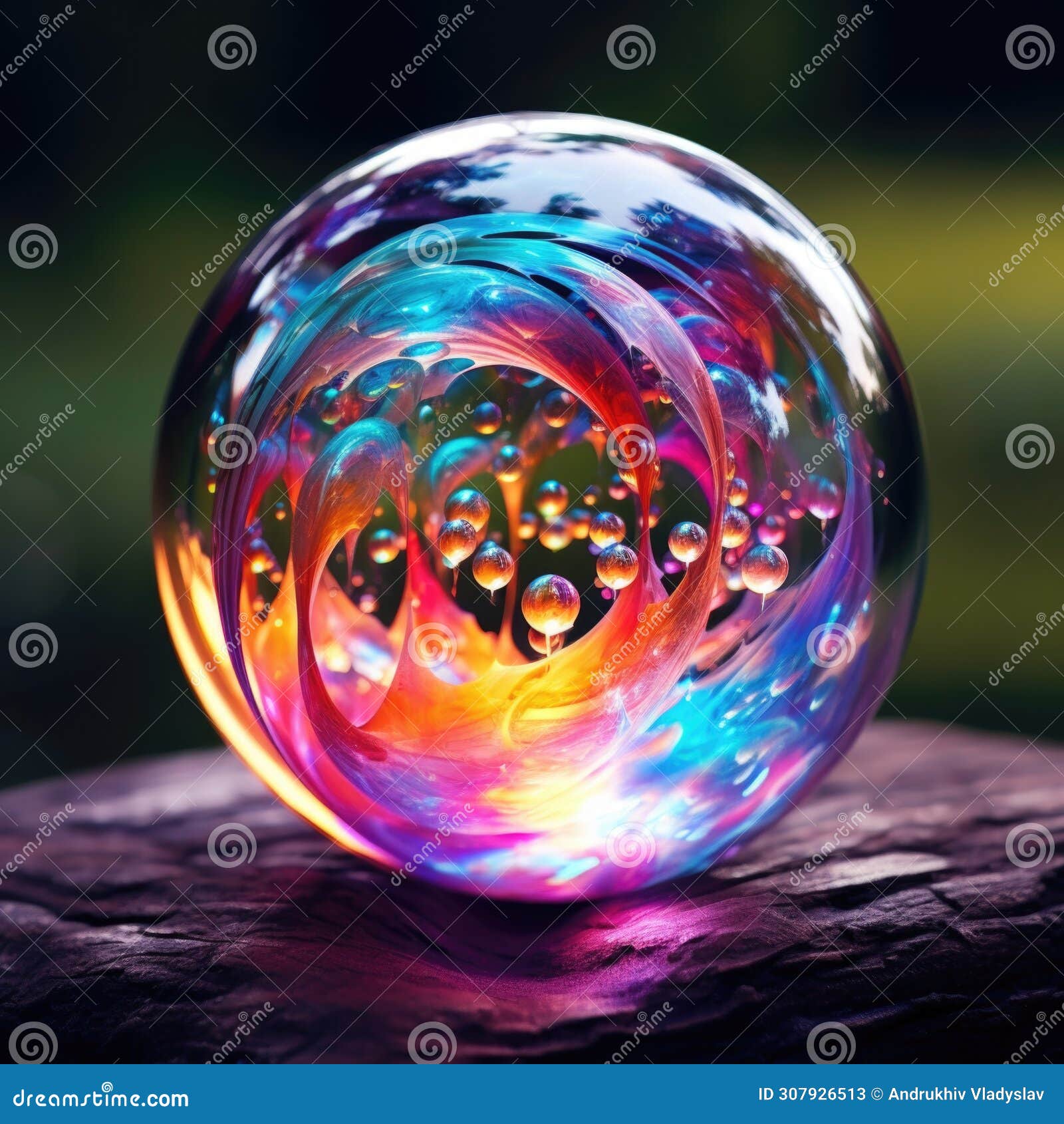 Crystal color bubble ball stock illustration. Illustration of ...