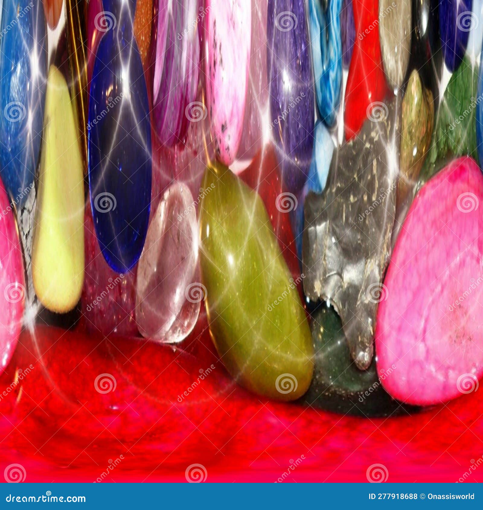 Crystal Colors Abstract Background Shapes and Blurs Stock Illustration ...