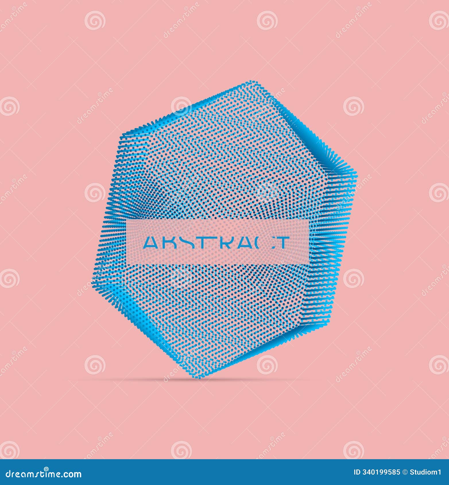 Crystal Consisting of Small Particles. Object with Dots. Molecular Grid ...