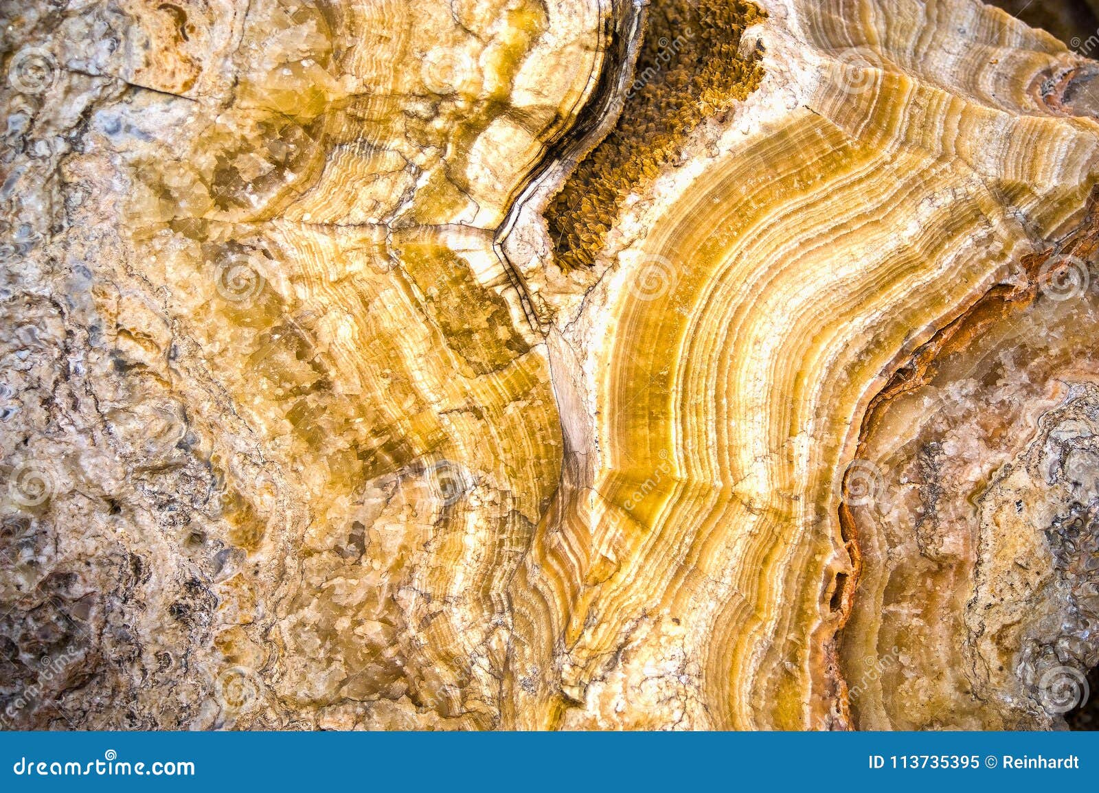 Crystal, Cross Section with Different Elements. Stock Image - Image of ...