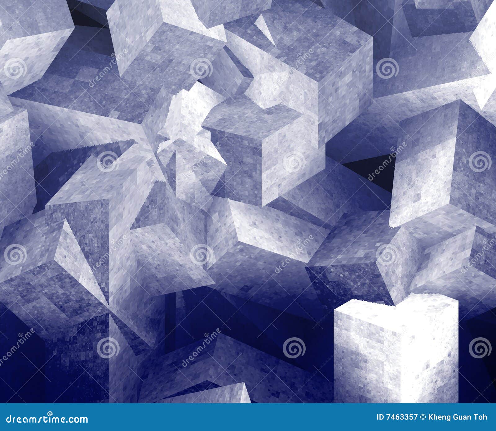 Crystal cubes stock illustration. Illustration of background - 7463357