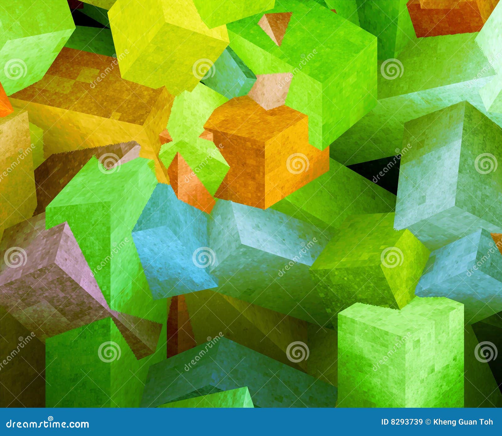 Crystal cubes stock illustration. Illustration of pattern - 8293739