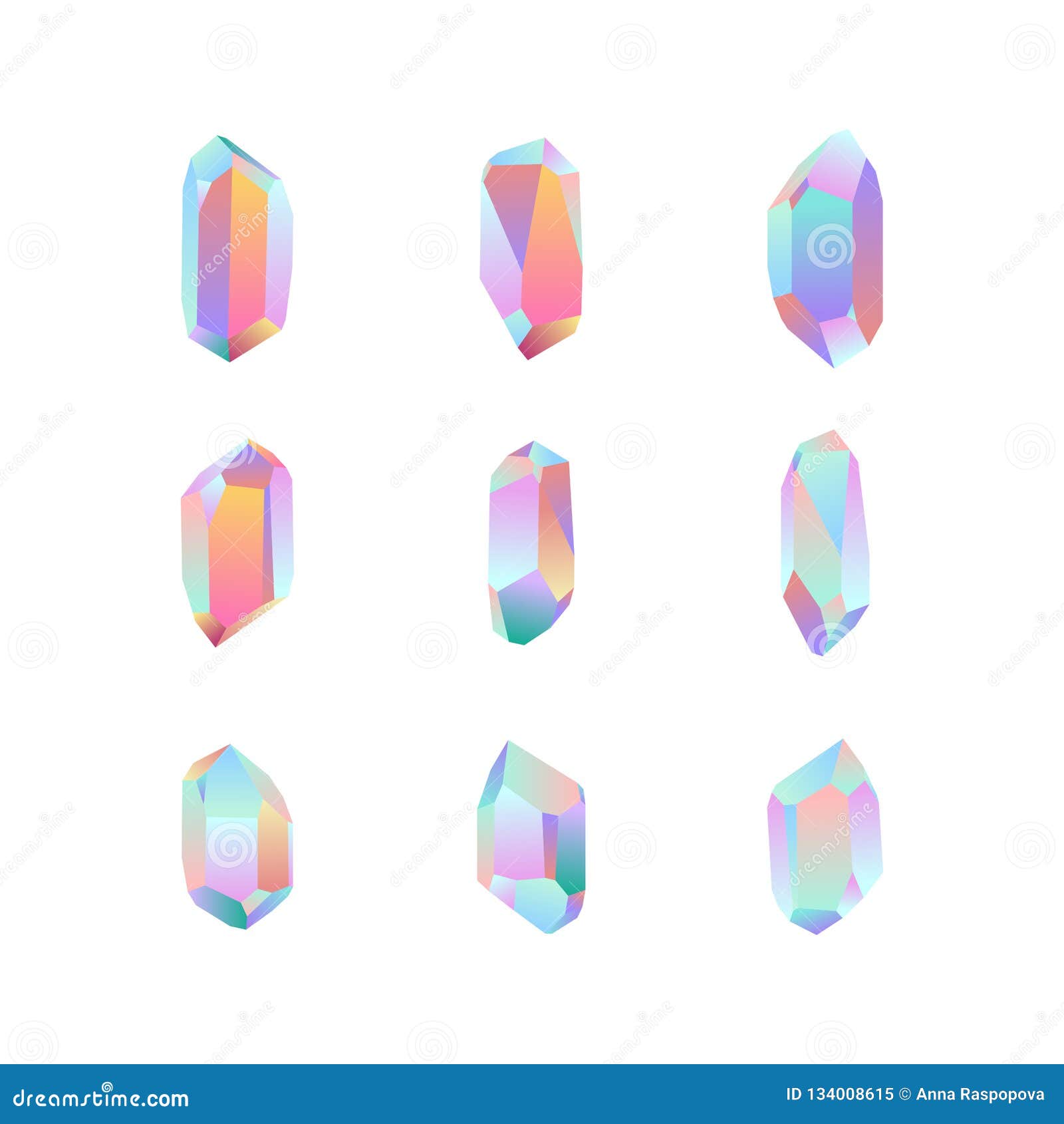 Crystal design elements stock vector. Illustration of color - 134008615