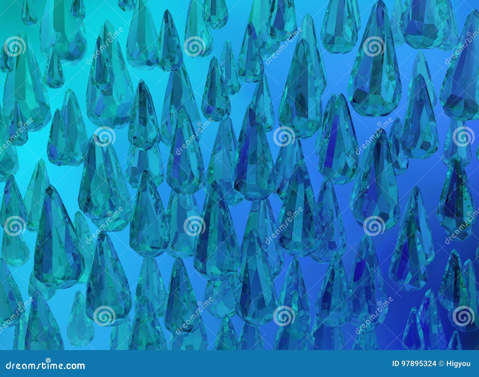 Crystal Droplet Blue stock illustration. Illustration of freeze - 97895324