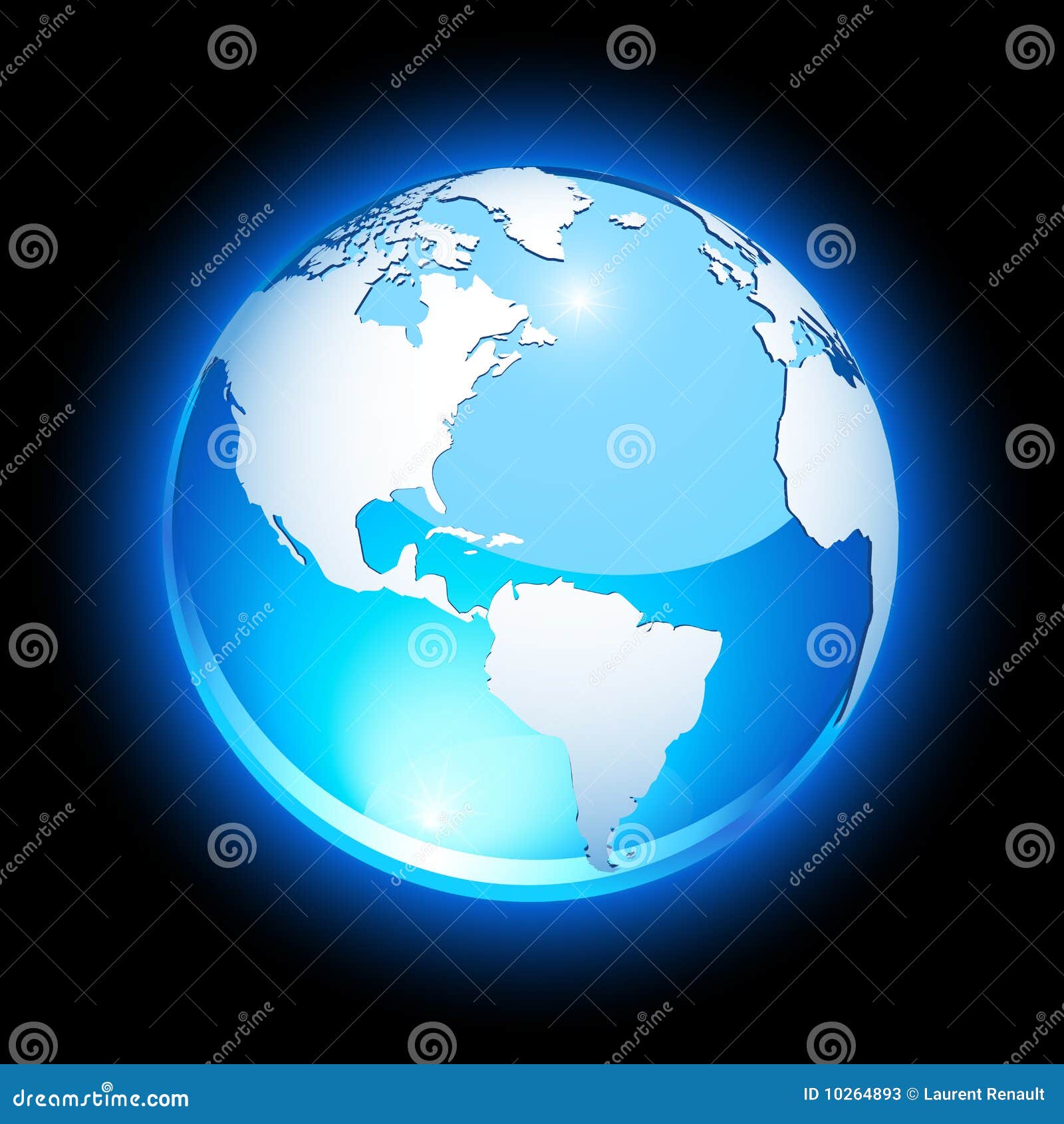 Crystal earth stock vector. Illustration of sphere, vector - 10264893