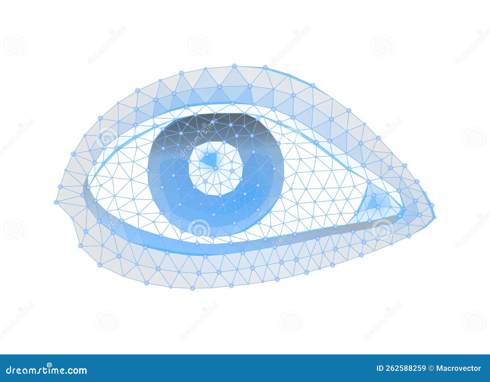 Crystal Eye WIreframe Composition Stock Vector - Illustration of ...