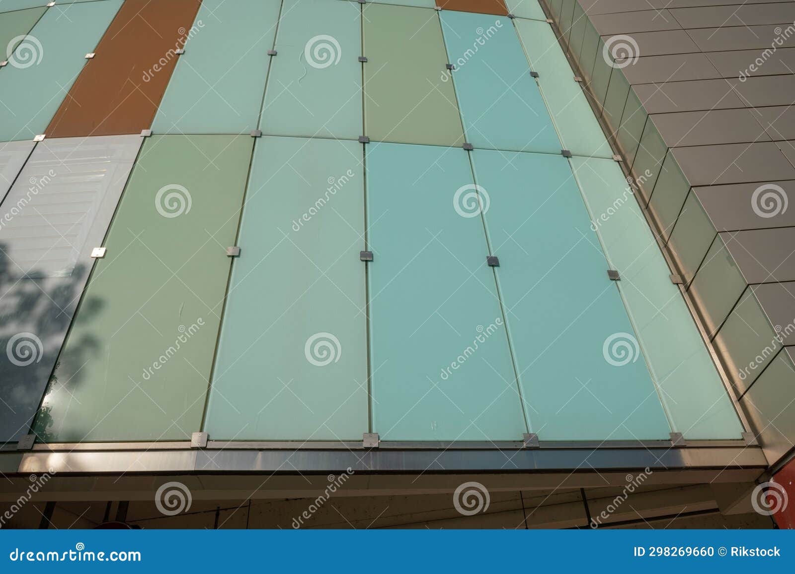 Crystal Facades, Modern Building Colored Glass Elements in Facade ...
