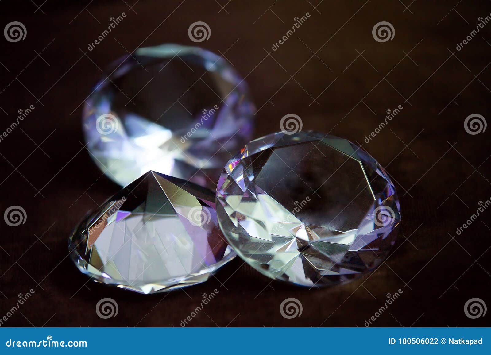 Crystal Figures in the Shape of a Cut Diamond Stock Photo - Image of ...