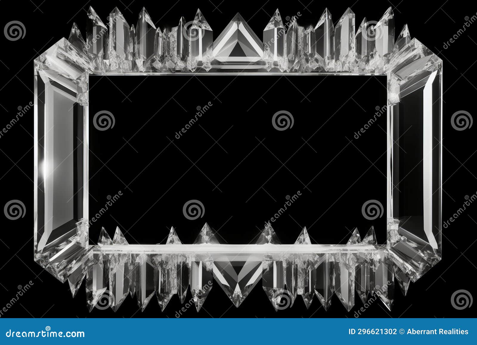 A Crystal Frame with Spikes on it Stock Illustration - Illustration of ...