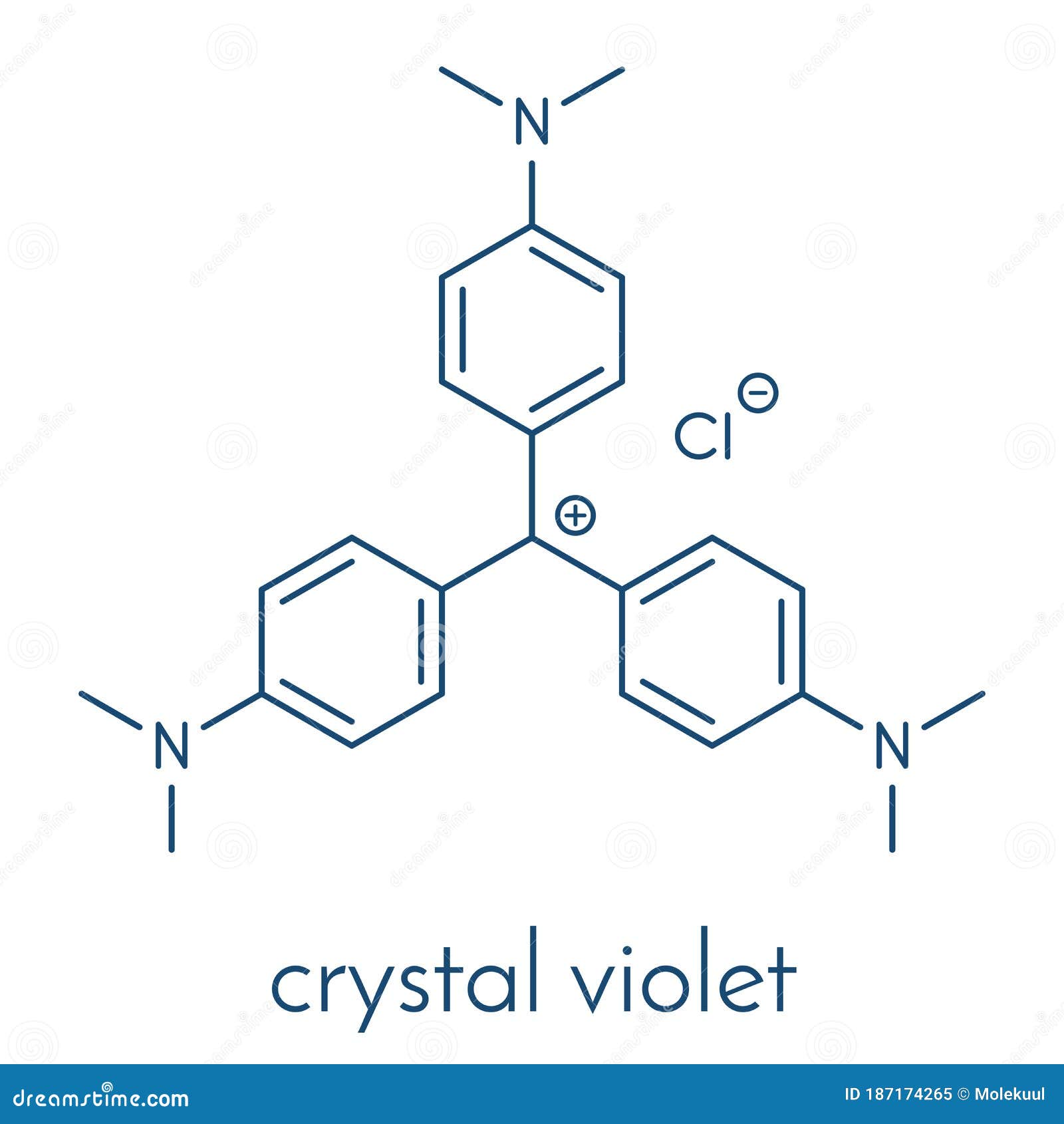 Crystal Gentian Violet Molecule. Dye Used in Gram Staining of Bacteria ...