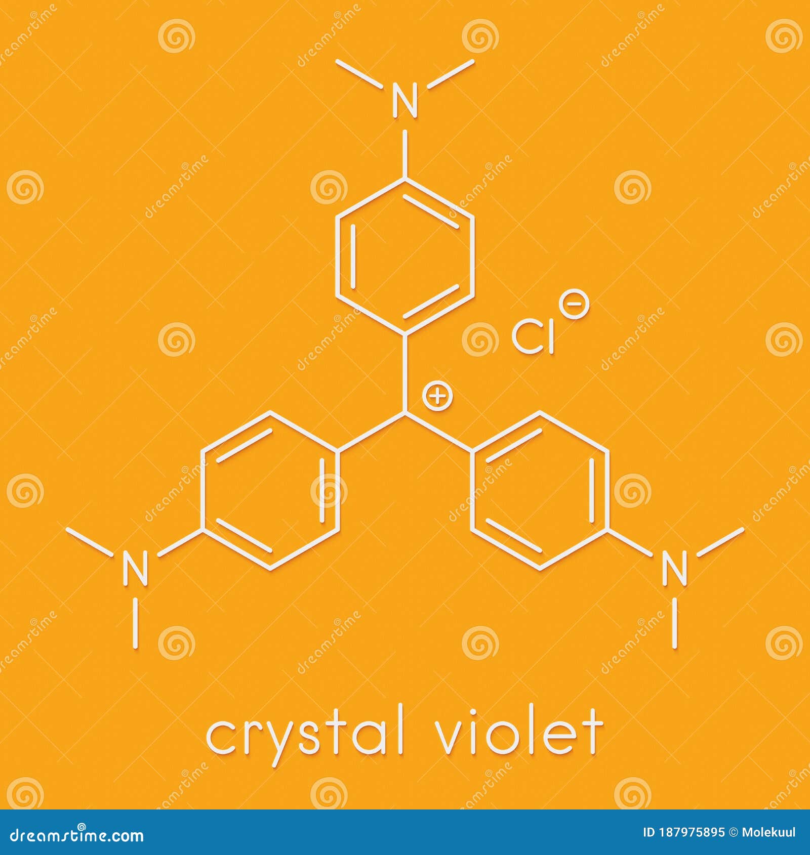 Crystal Gentian Violet Molecule. Dye Used in Gram Staining of Bacteria ...