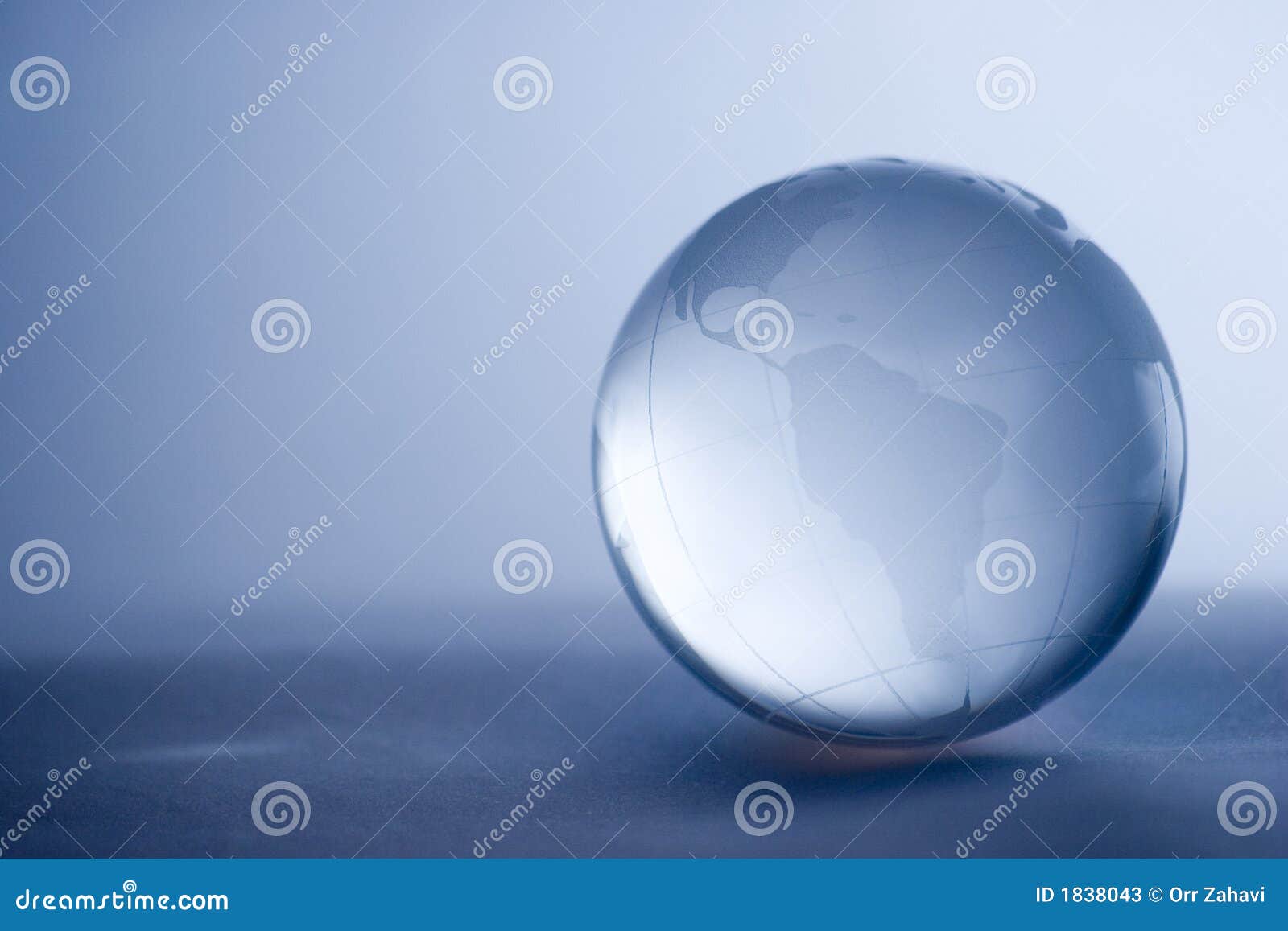 Crystal glass globe stock image. Image of space, blue - 1838043