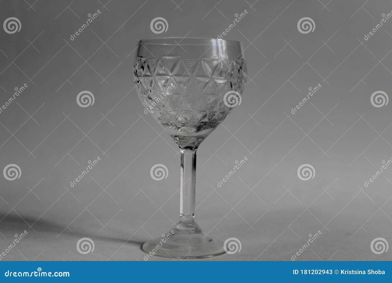 Crystal Glass on a Leg on a White Background Stock Image - Image of ...