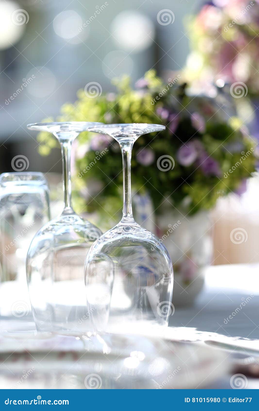 Crystal glasses for events stock photo. Image of crystal - 81015980