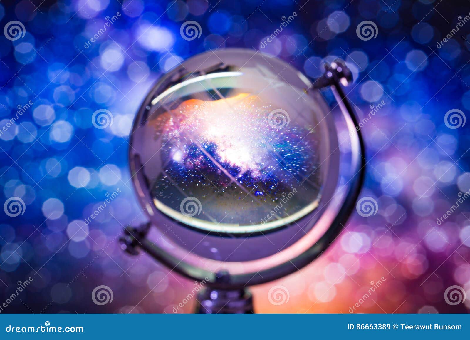 Crystal globe reflection stock image. Image of abstract - 86663389