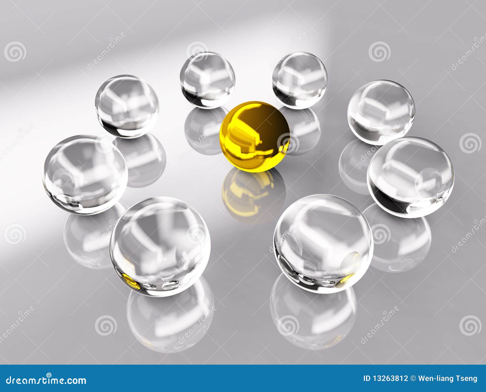 Crystal And Gold Ball Stock Photography | CartoonDealer.com #13263812