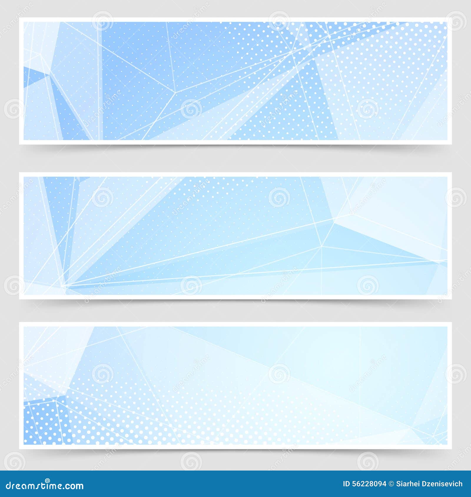 Crystal Header Collection Templates Set Design Stock Vector ...