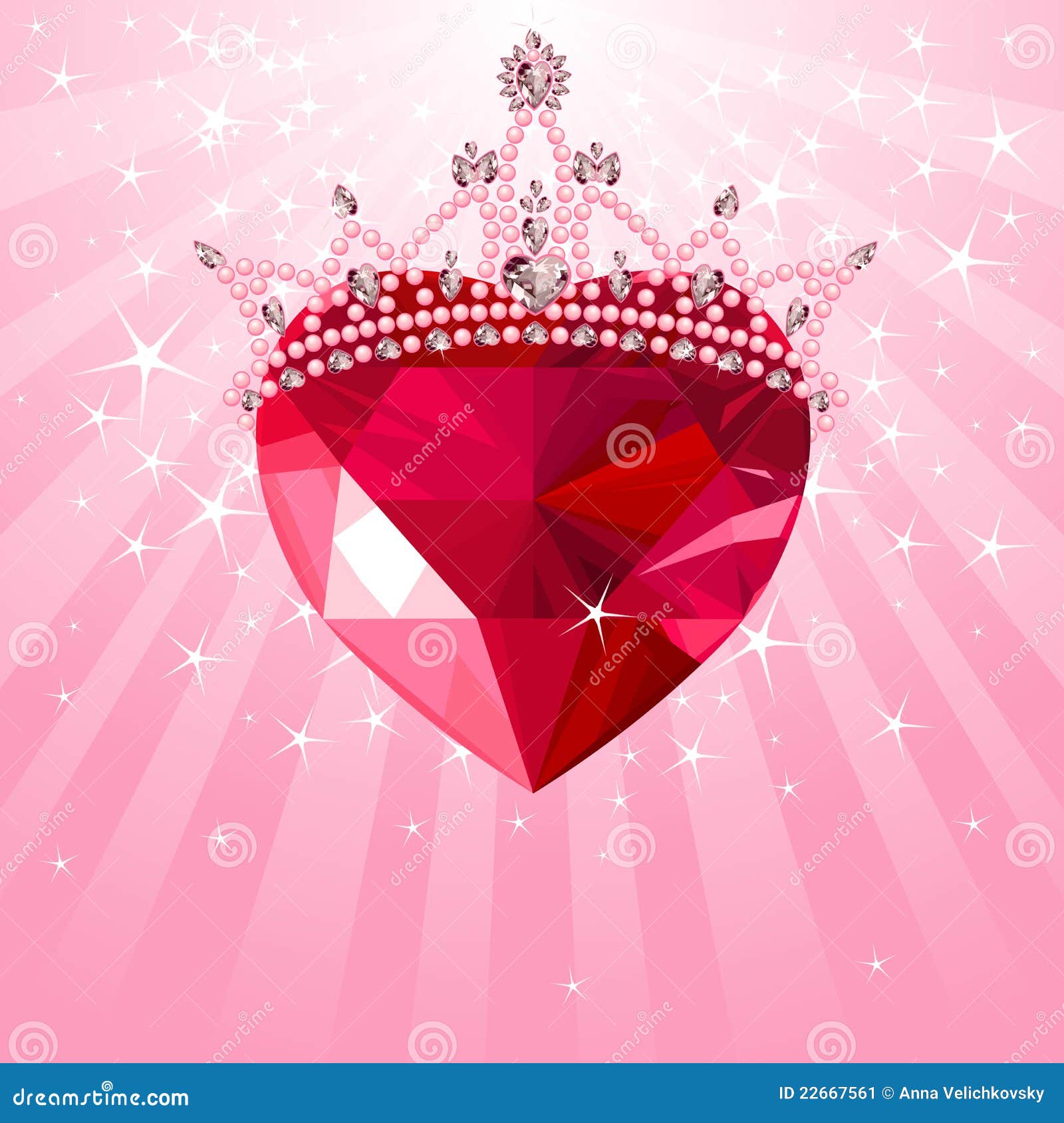 Crown Radial Vector Illustration On A White Background | CartoonDealer ...