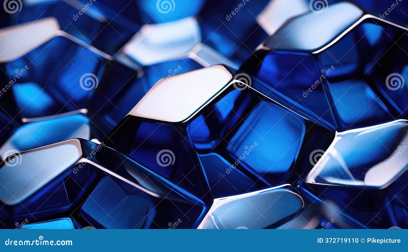 Crystal Hexagonal Blue Royalty-Free Illustration | CartoonDealer.com ...