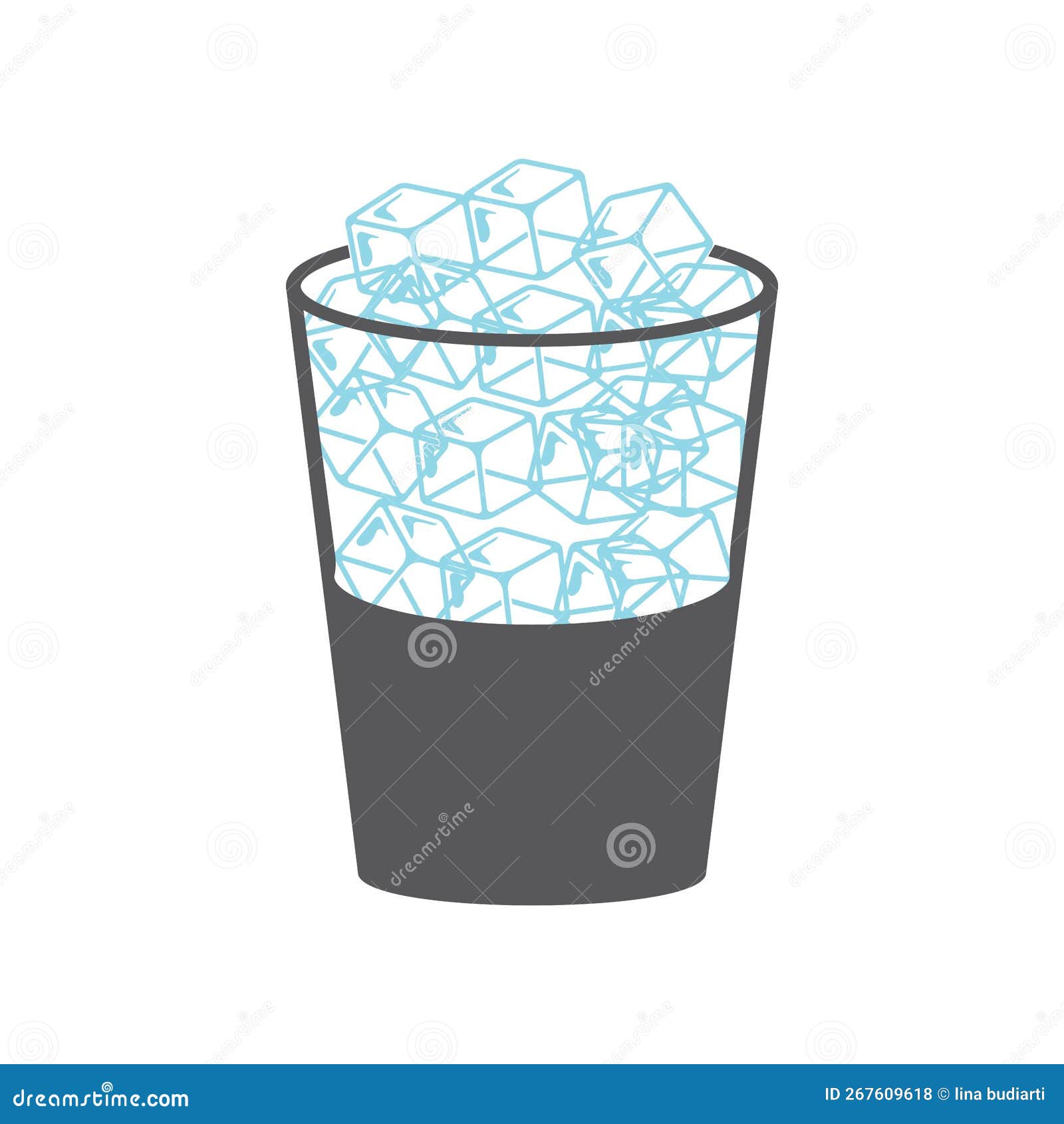 Crystal ice cube icon stock vector. Illustration of transparent - 267609618