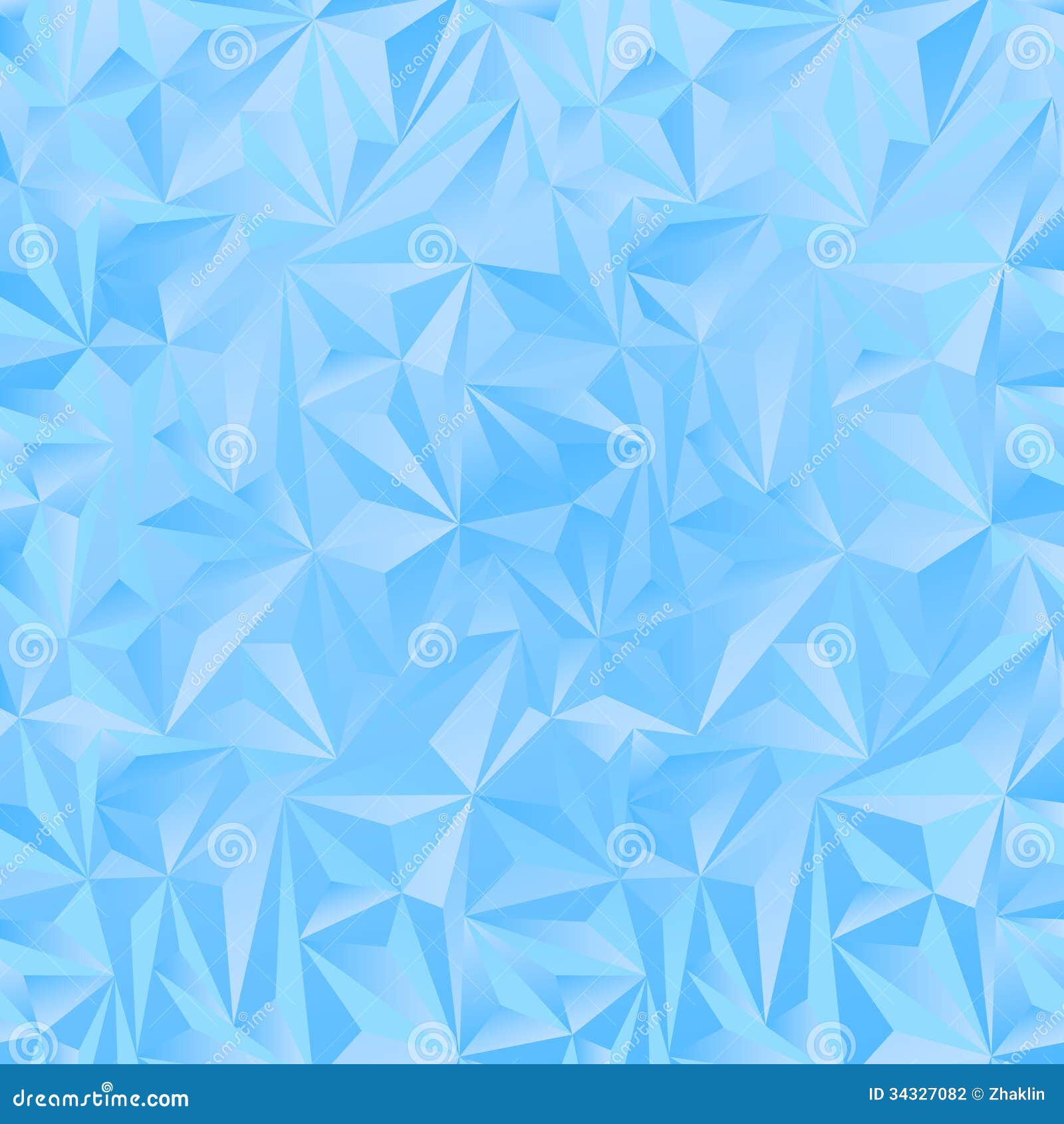 Crystal Ice Triangles Blue Background Stock Vector - Illustration of precious, vector: 34327082