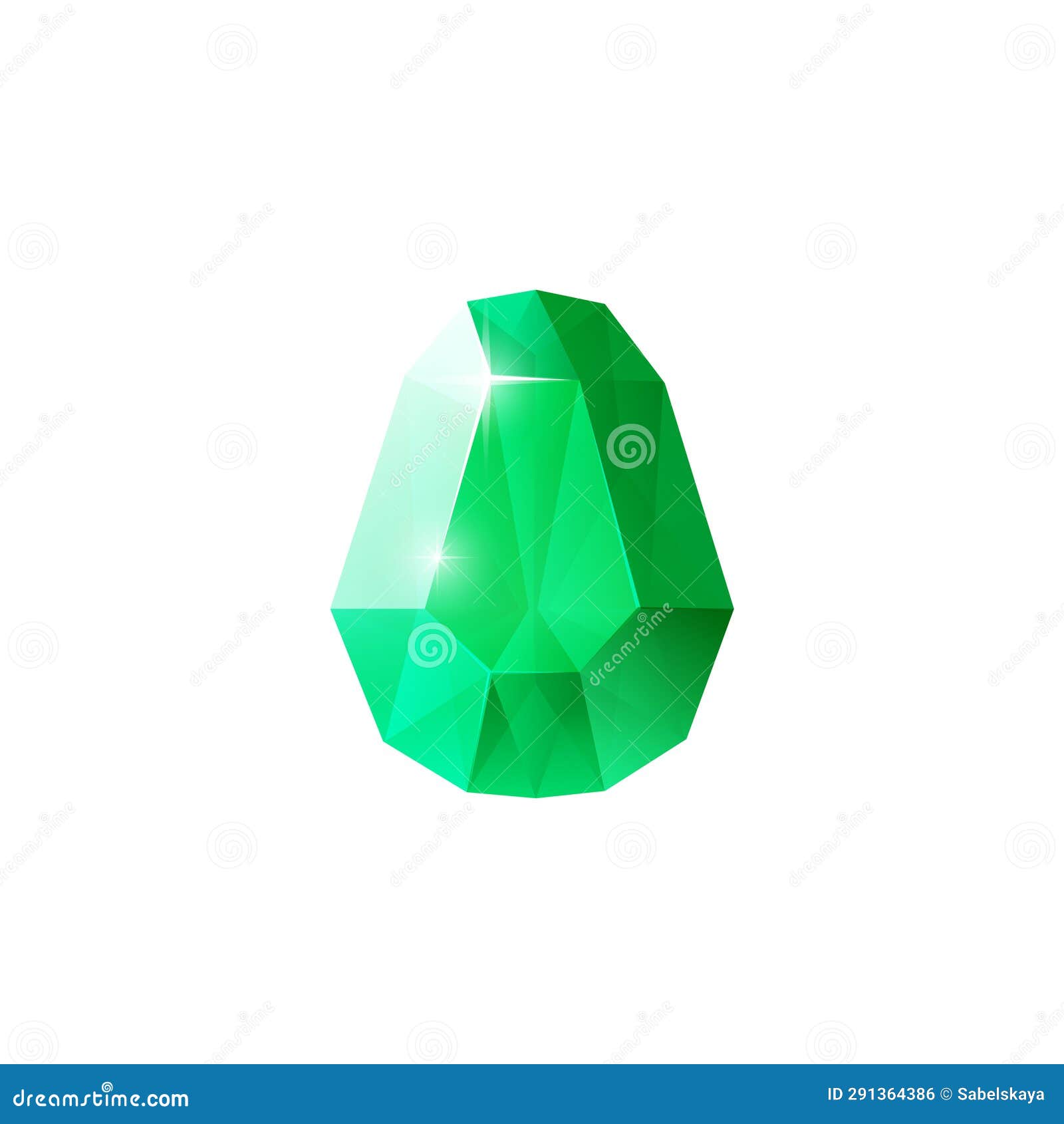 Crystal Icon, Vector Illustration Isolated on White. Stock Vector ...