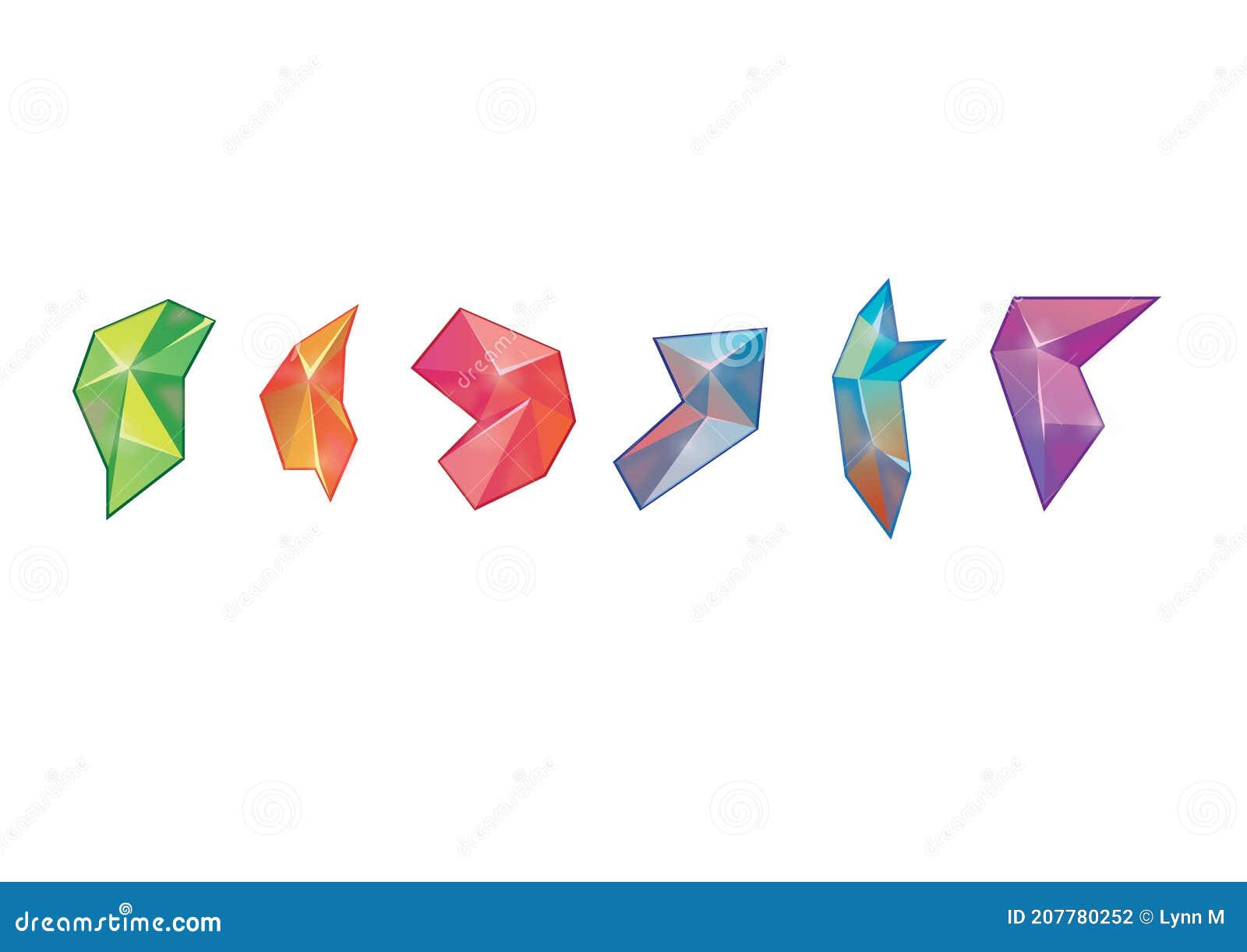 Crystal Icons Png Vector Pack Multicolored Stock Illustration ...