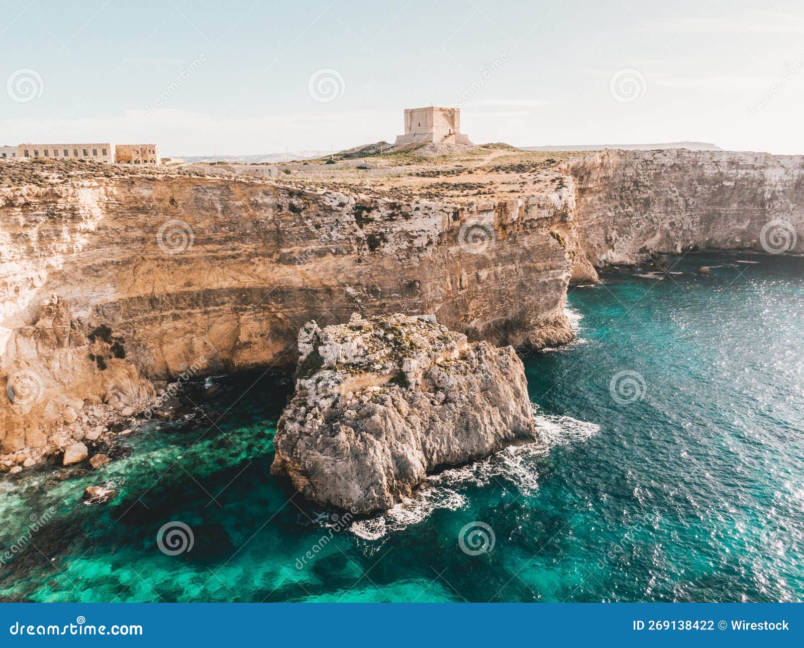Crystal Lagoon on Comino Island in Malta Stock Photo - Image of lagoon ...
