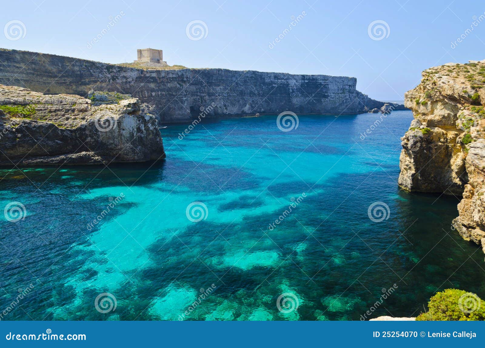 Crystal Lagoon in Comino - Malta Stock Photo - Image of comino ...