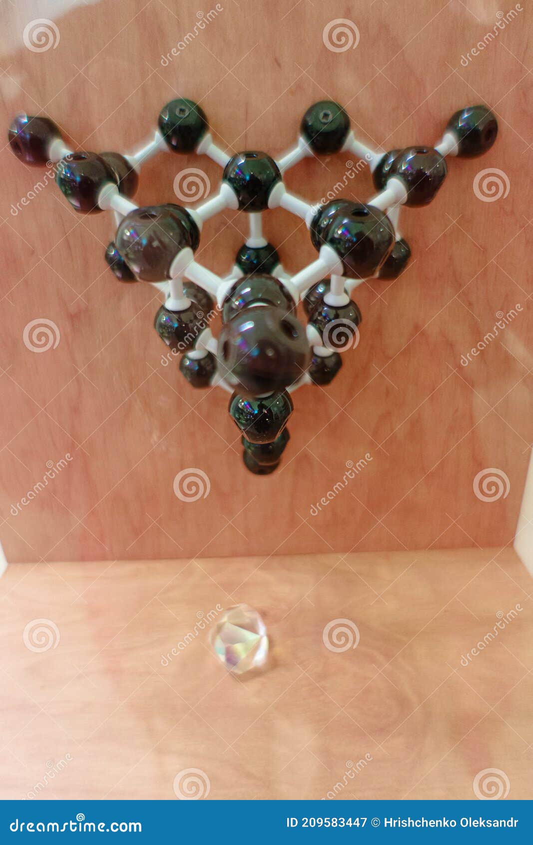 The Crystal Lattice of a Diamond. Diamond Structure Stock Image - Image ...