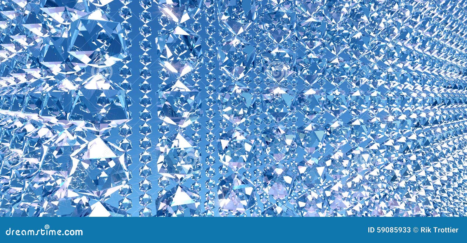 Blue Crystalline Geometry Transparent Fresh Crystal Elegant Modern 3D ...